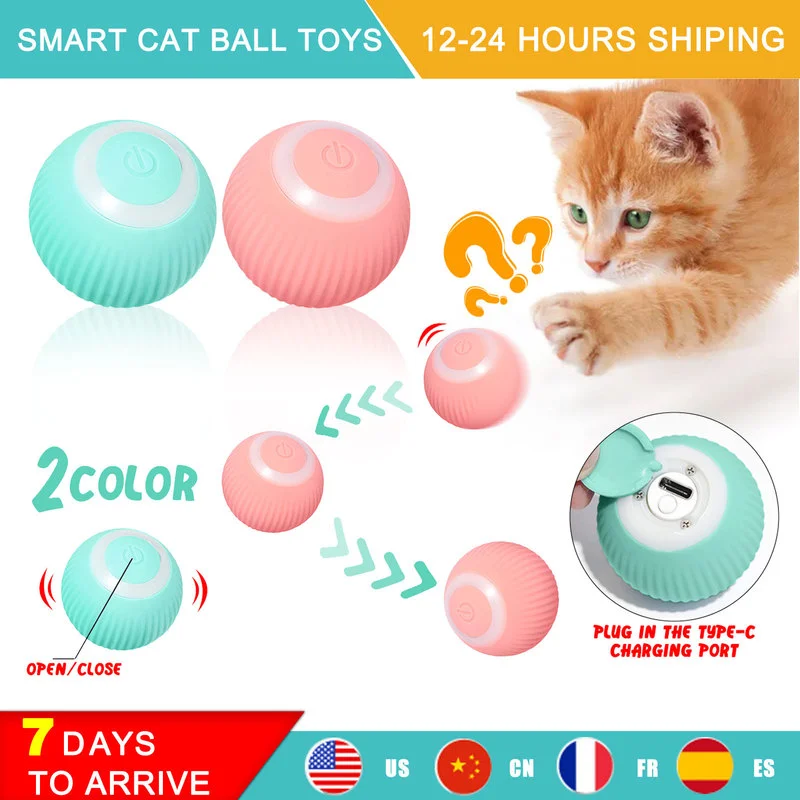 Electric-Smart-Cat-Ball-Toys-Automatic-Rolling-Smart-Touch-Sound ...