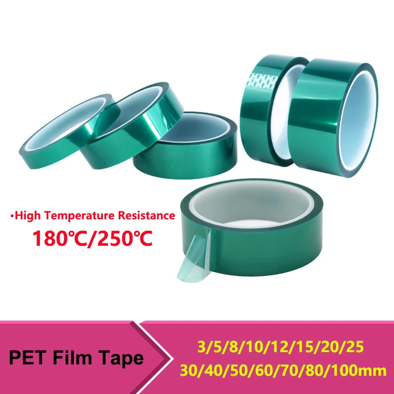 1-3-5pcs-PET-Film-Tape-High-Temperature-3mm-100mm-Green-Heat-Resistant ...