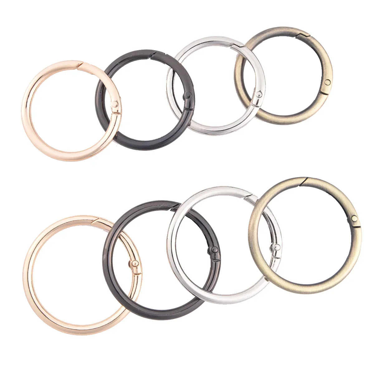 5pcs-Metal-O-Ring-Keyring-Spring-Buckles-DIY-Jewelry-Openable-Round ...