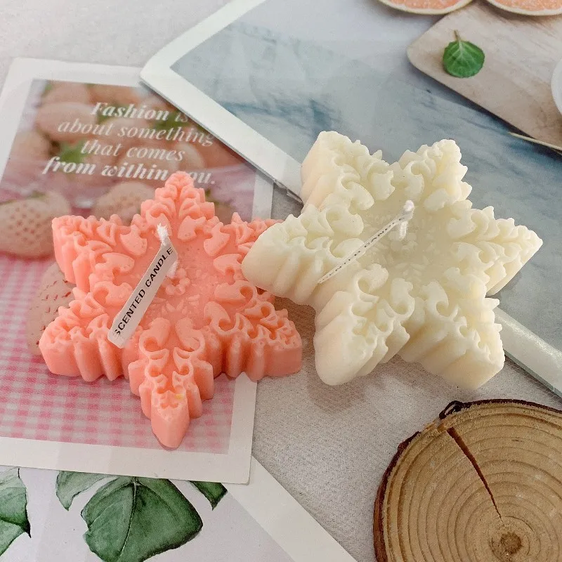 Six-Pointed-Star-Snow-Scented-Candles-Christmas-Atmosphere-Layout ...