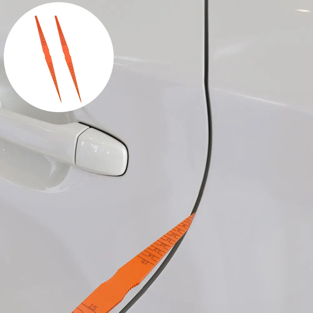2Pcs Car Body Panel Gap Alignment Tool Orange Plastic Measuring Gauge ...