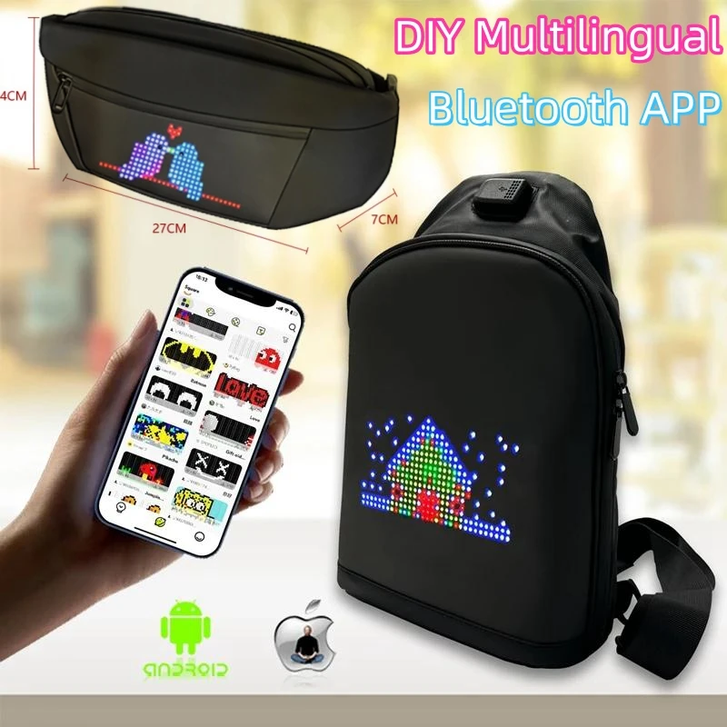 Led-Waist-Bag-Smart-APP-LED-Pixel-Backpack-for-Women-Men-DIY ...