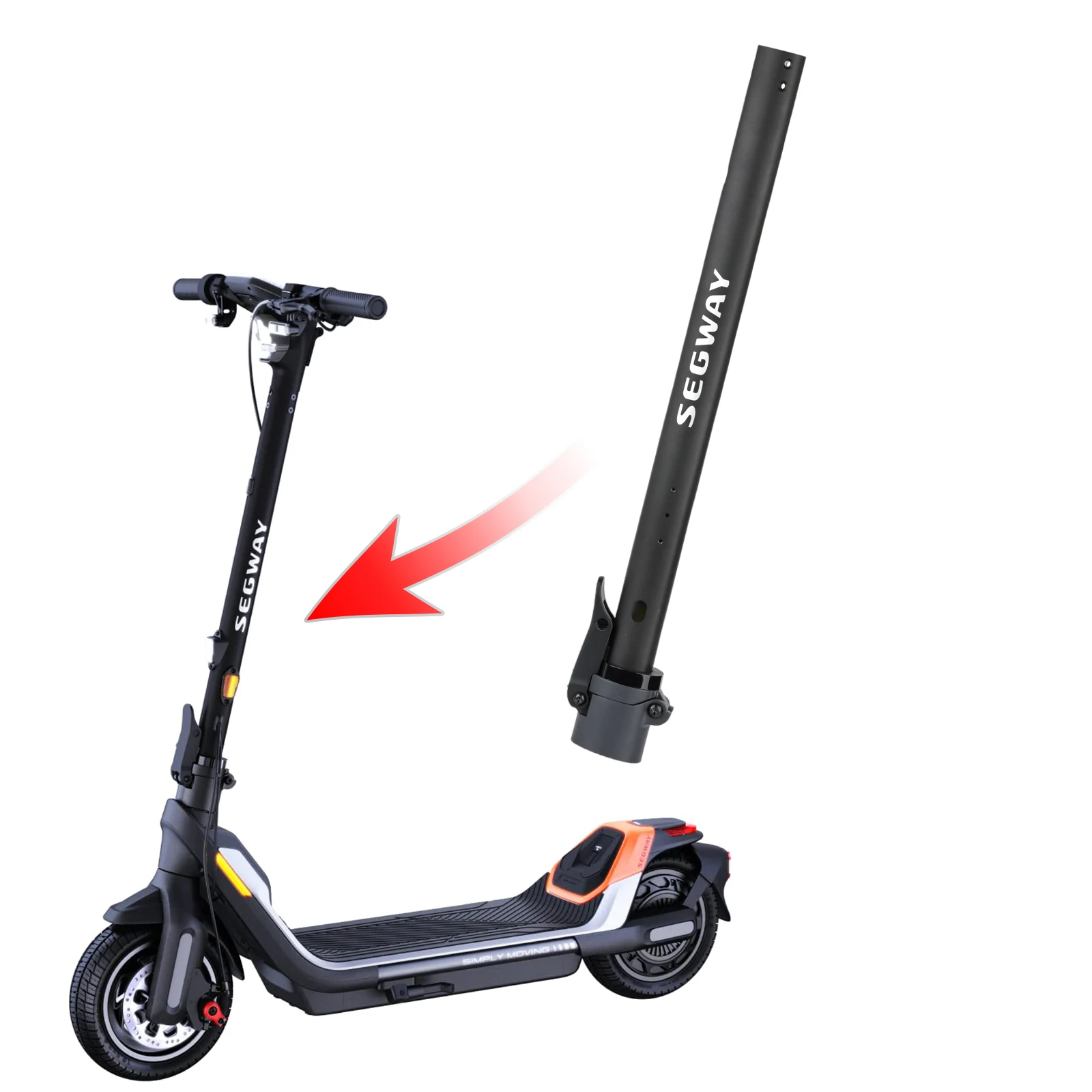 Original-Aluminum-Folding-Pole-Stem-Stand-PipeAlloy-Rod-For-Segway ...