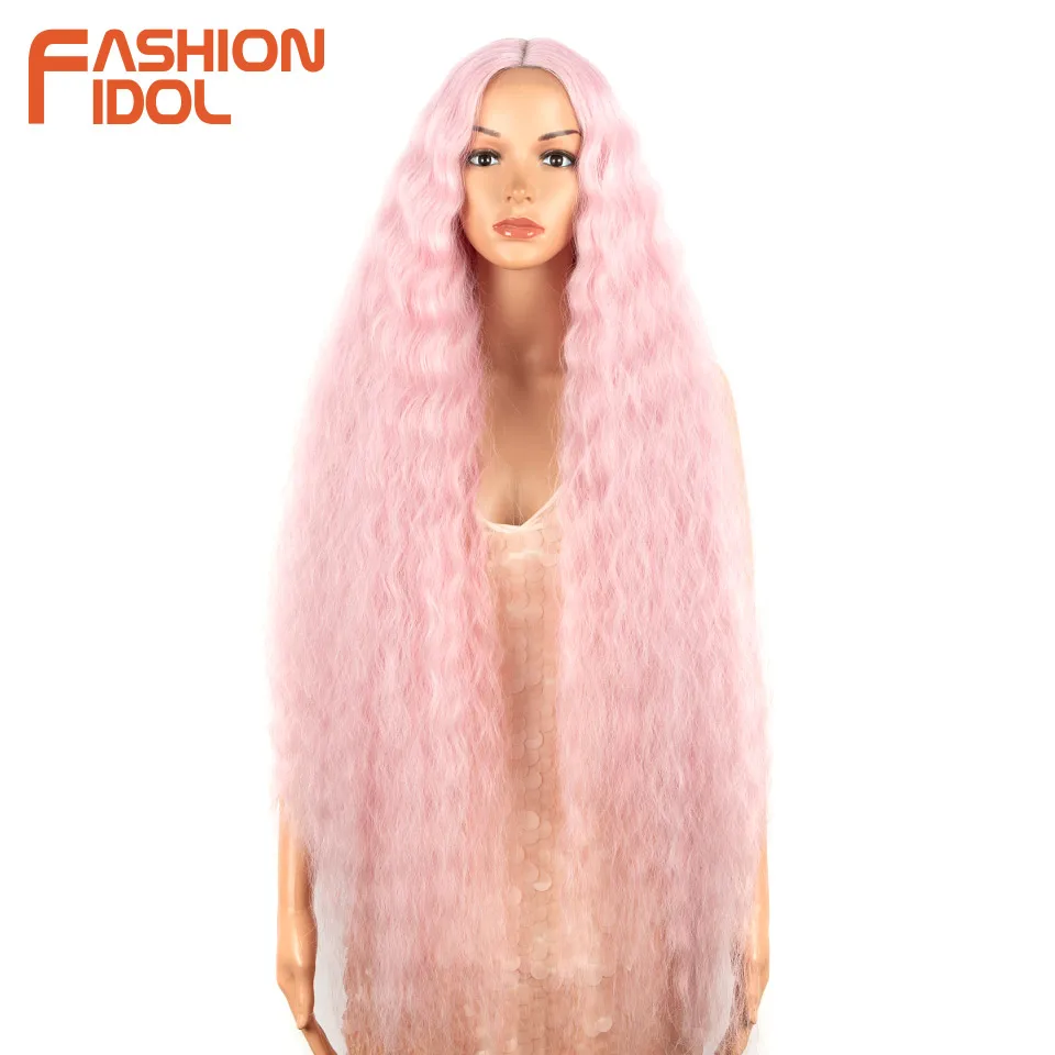 42-Inches-Lace-Wig-Hair-Synthetic-Wigs-For-Black-Women-Ombre-Blonde ...