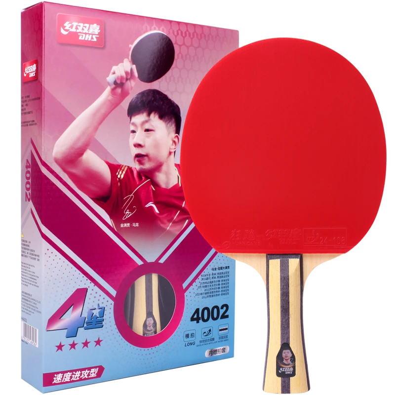 DHS-4-Star-Hurricane-III-Table-Tennies-Paddle-Racket-Pingpang-Ball ...