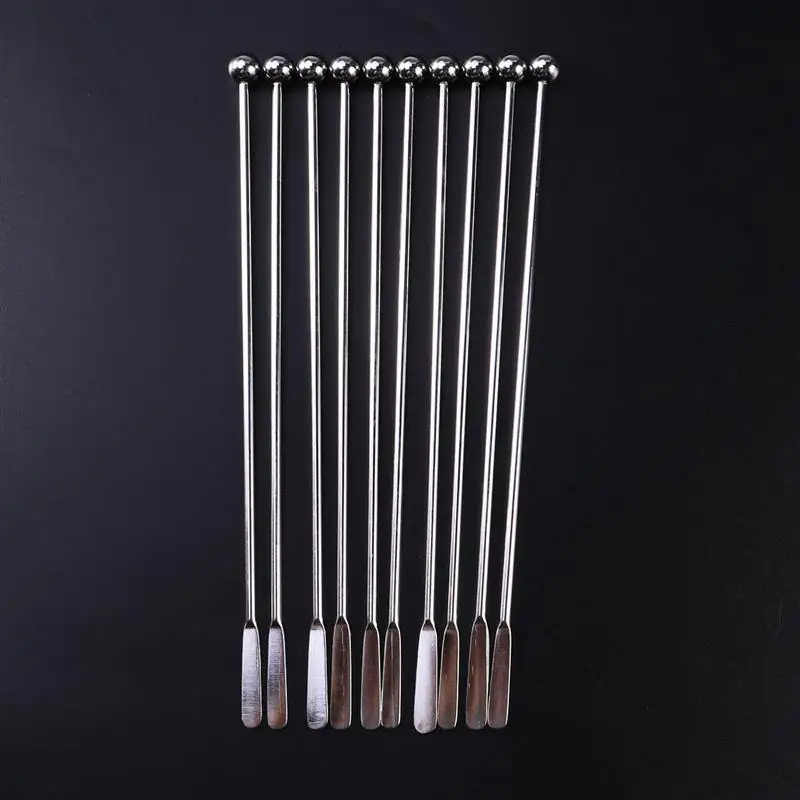 10Pcs-19cm-Swizzle-Sticks-Coffee-Stirring-Spoon-Paddle-Stirrer-Reusable ...