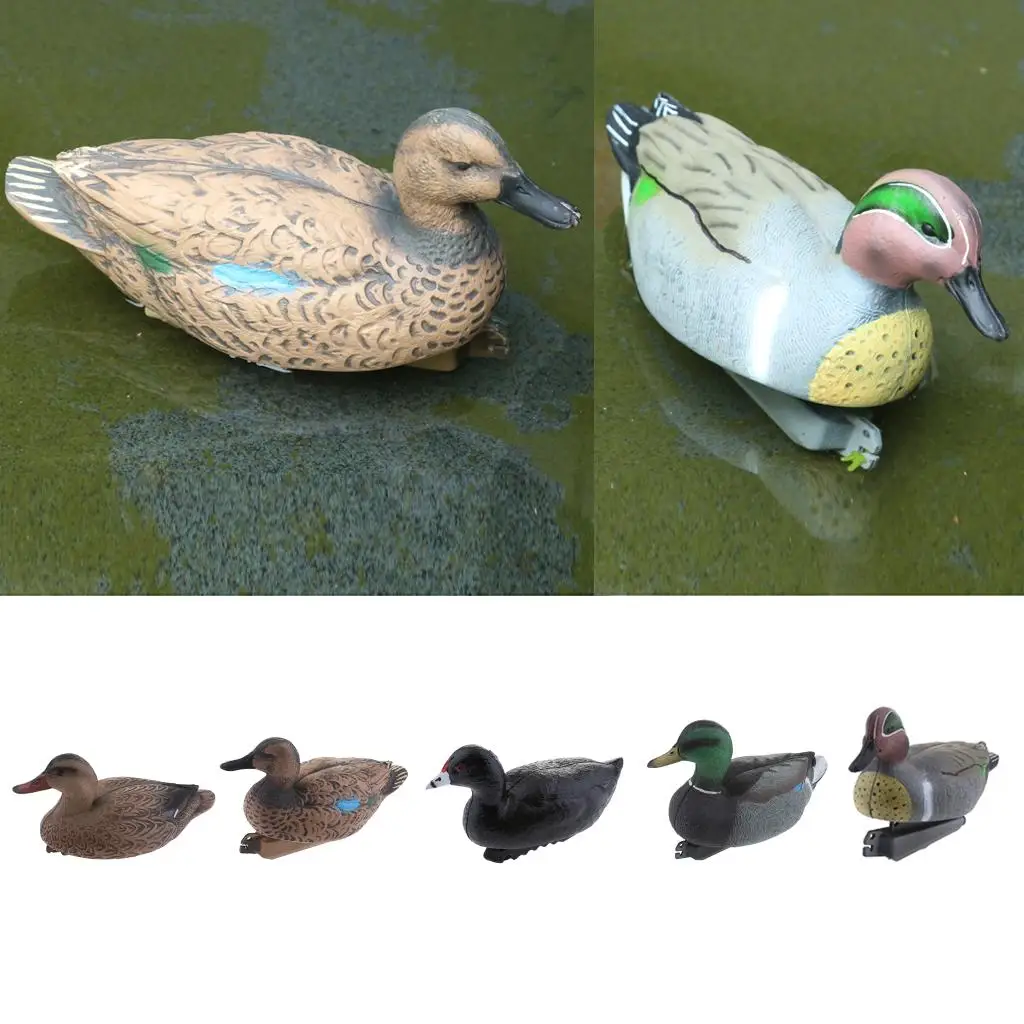 5-Options-Plastic-Duck-Floating-Decoy-Hunting-Bird-Deterrent-Repeller ...