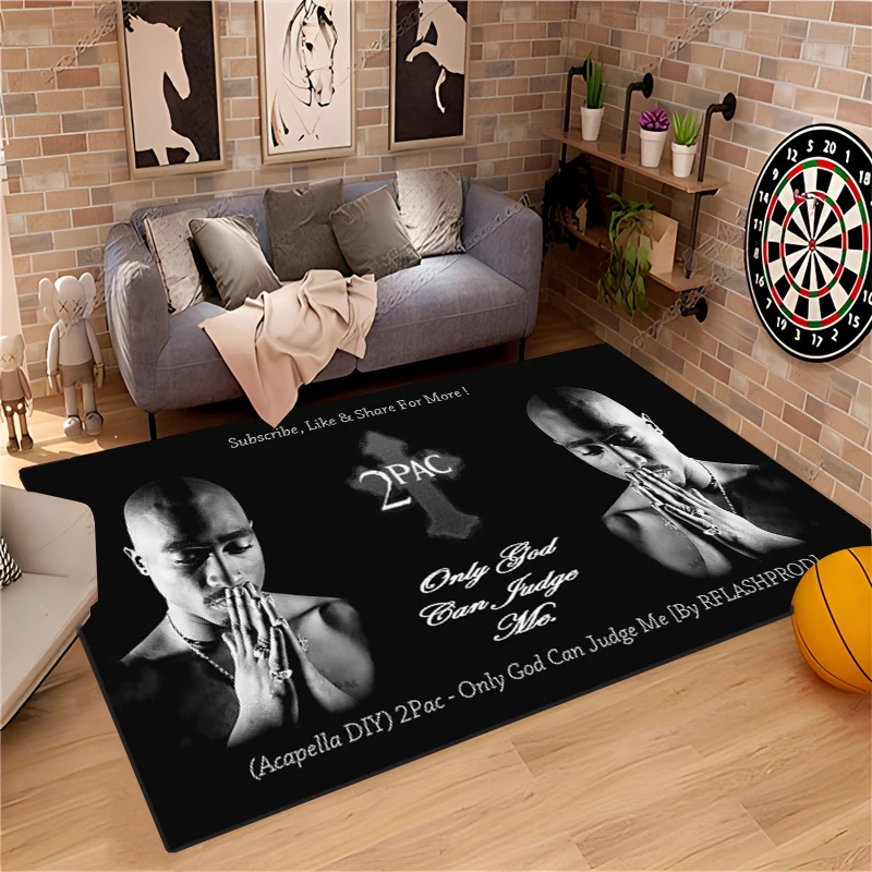 2pac Tupac Raper Pop Carpet Rugs For Bedroom Living Room Carpet Floor ...