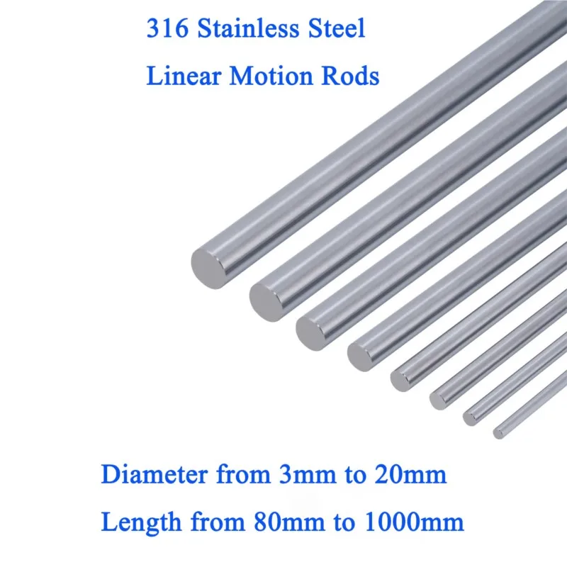1PC-316-Stainless-Steel-Round-Rod-Bar-Ground-Stock-Linear-Shaft-Guide ...