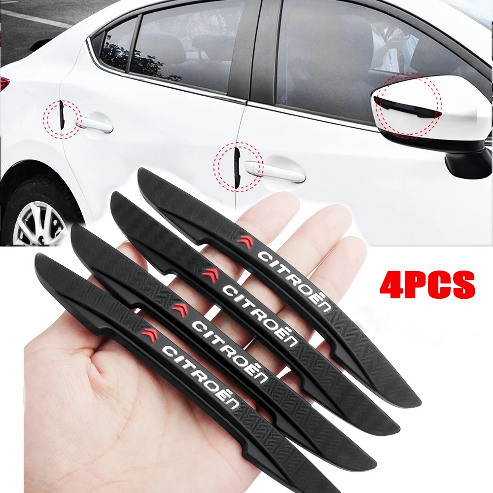 4pcs Rubber Car Door Edge Anti-Collision Strip Bumper Protection ...