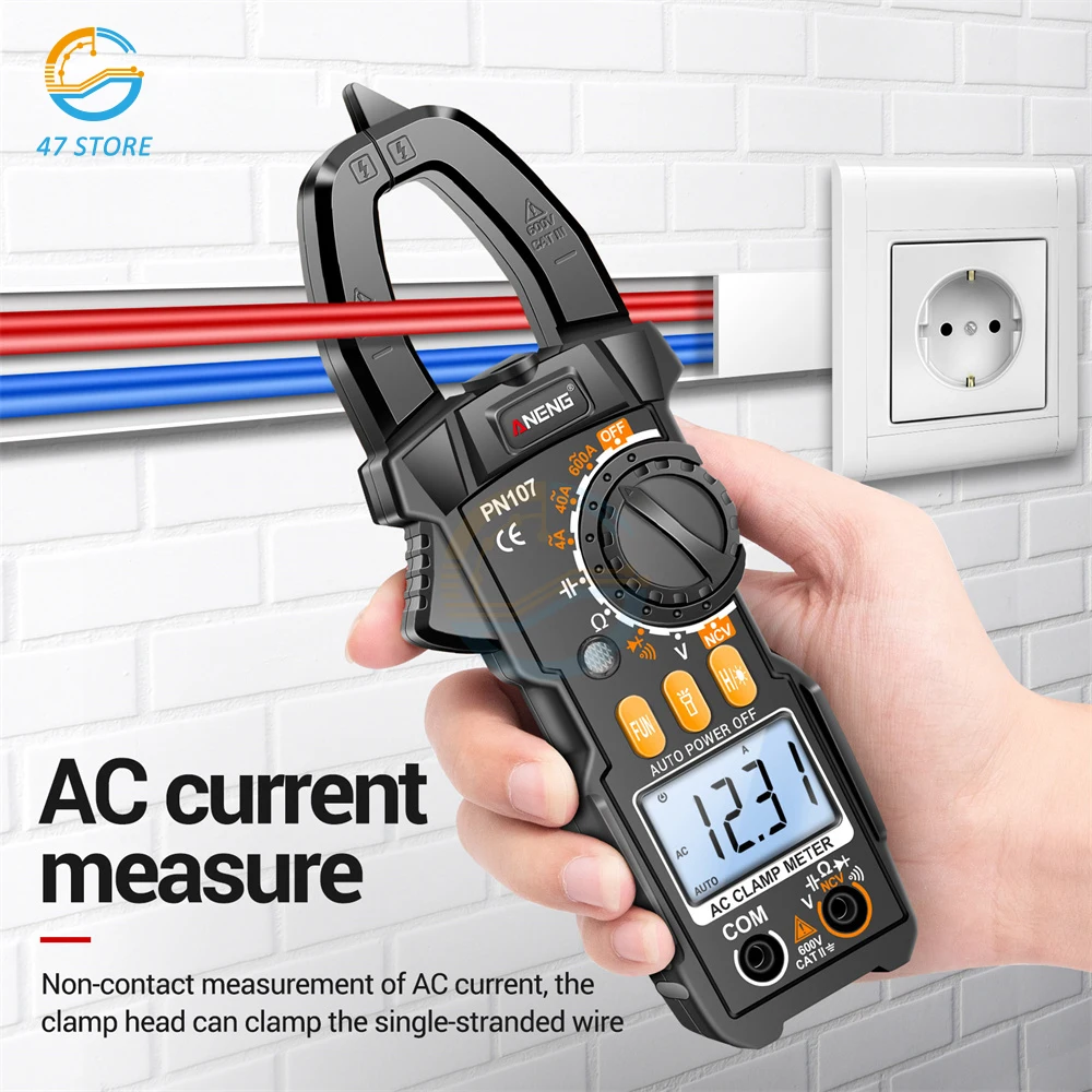 PN107-Digital-Clamp-Meter-AC-DC-Auto-Rang-600A-Current-Clamp-True-RMS ...