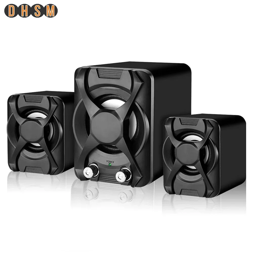 USB-AUX-Wired-Computer-Subwoofer-Speakers-5W-3W-2-Set-Bass ...