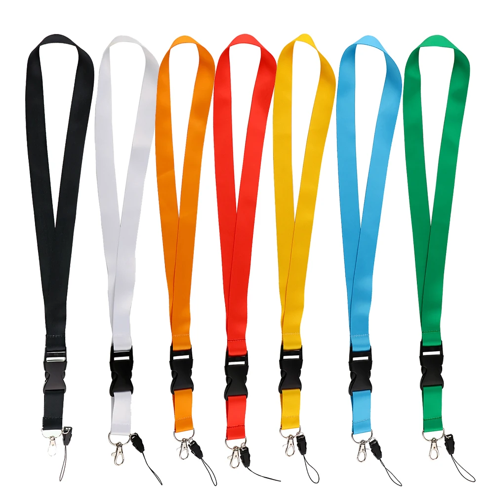 FI52-Solid-Color-Rope-Strap-Keychain-Neck-Lanyard-For-Students-Keys ...