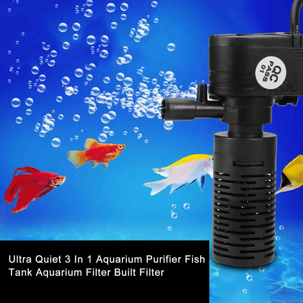 Professional Ultra Quiet 3 In 1 Aquarium Purifier Fish Tank Aquarium ...