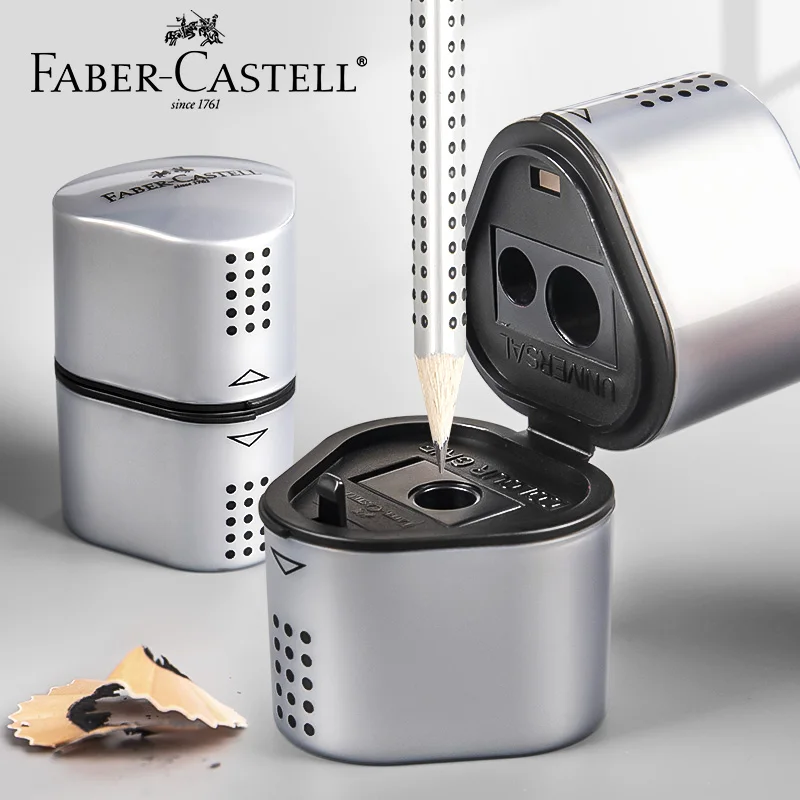 Faber-Castell-Trio-Sharpener-Box-Grip-Silver-for-Graphite-and-Color ...