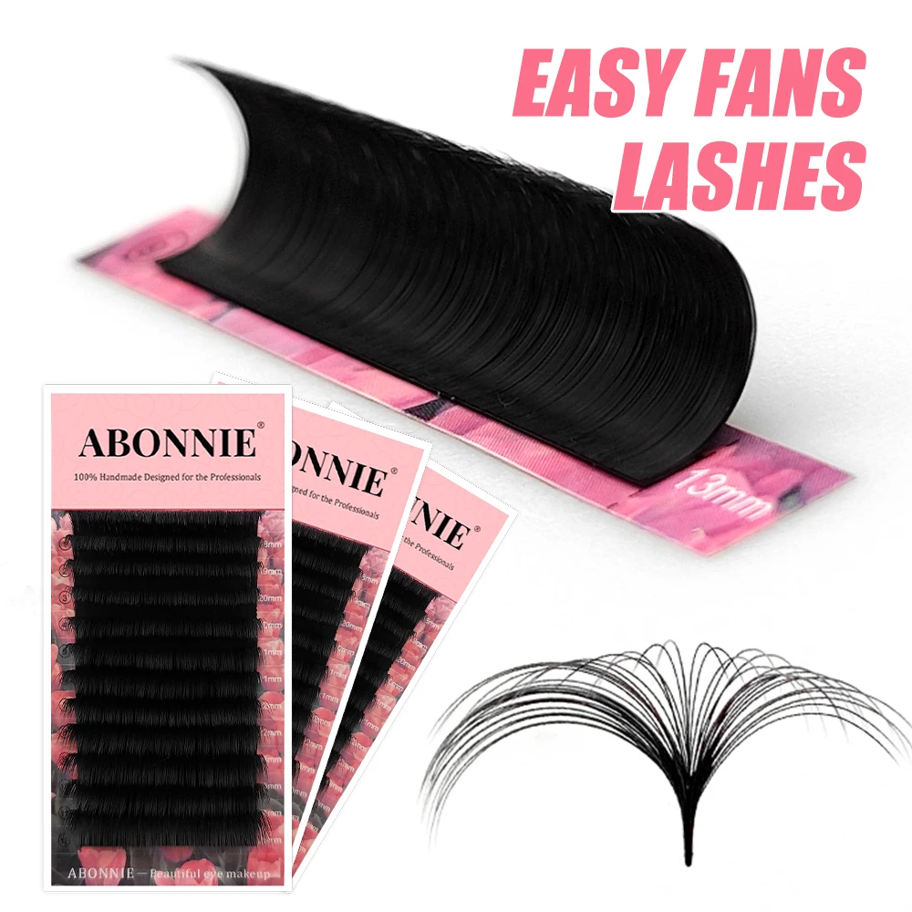 Abonnie Super Soft Blomming Lashes Easy Fan Eyelash Extensions Mega ...