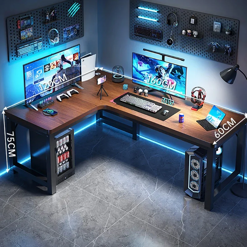 European-Corner-Computer-Desks-Home-Desktop-E-sports-Table-Double-Desk ...