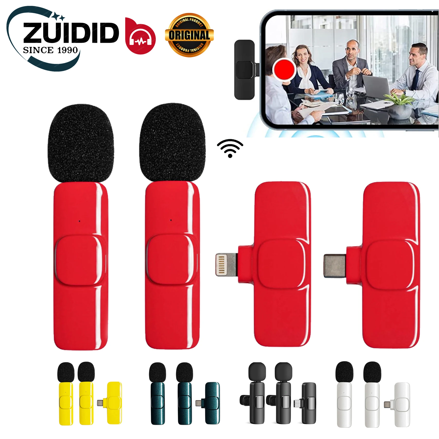 ZUIDID-Wireless-Lavalier-Microphone-for-iPhone-Android-Phone-Portable ...
