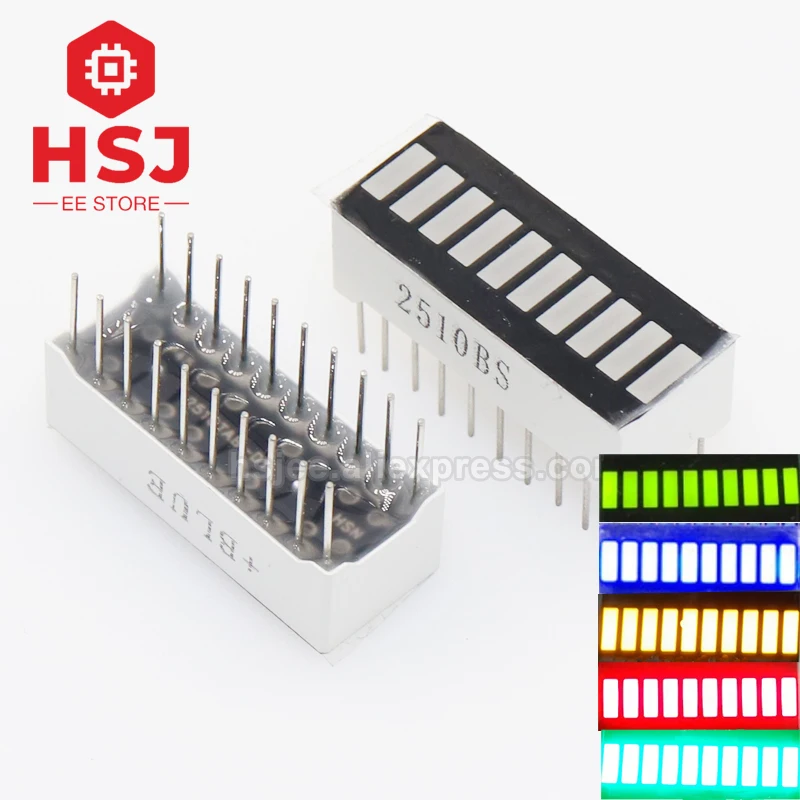2PCS-LED-Display-Module-10-Segment-Bargraph-Light-Display-Module-Bar ...