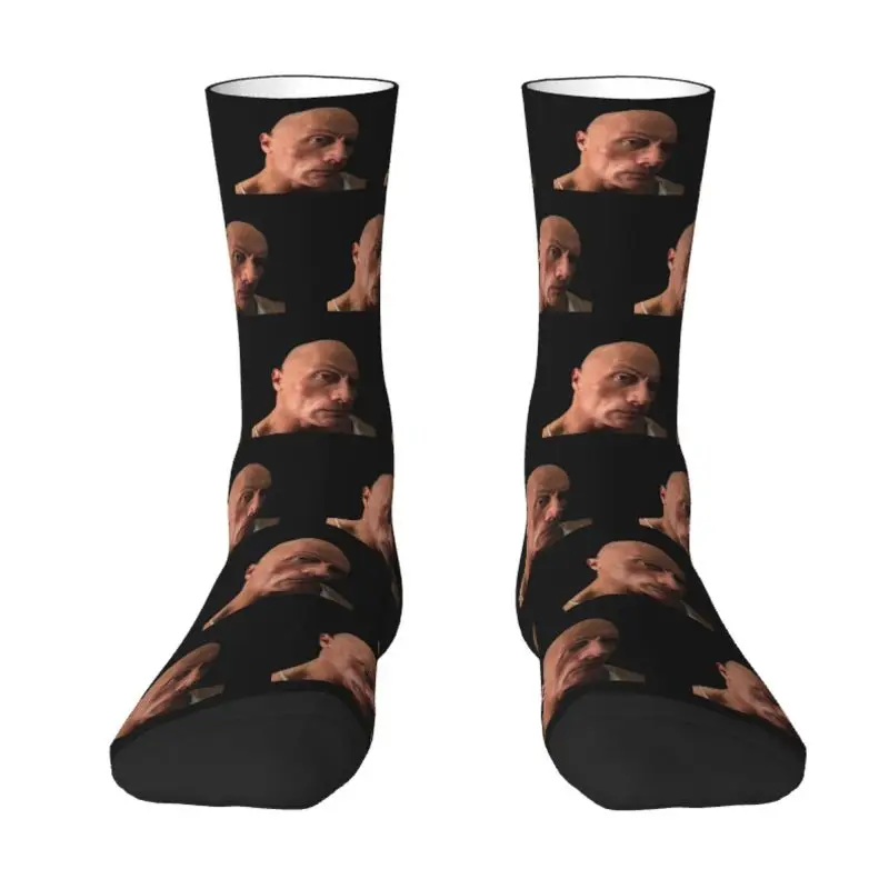 Eyebrow-Meme-Dwayne-The-Rock-Johnson-Dress-Socks-Men-s-Women-s-Warm ...