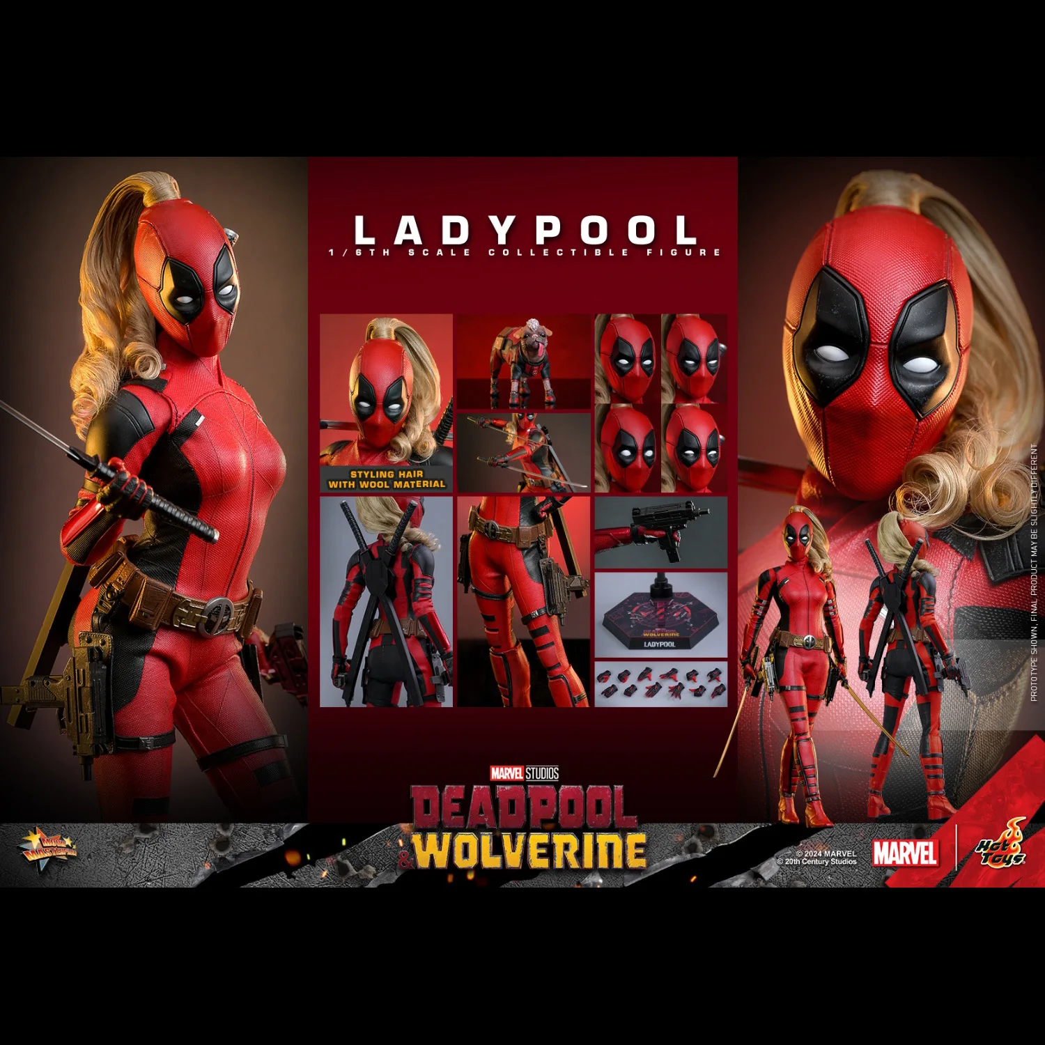 Figuras-de-acci-n-de-Ladypool-Deadpool-y-Lobezno-juguetes-originales-de ...