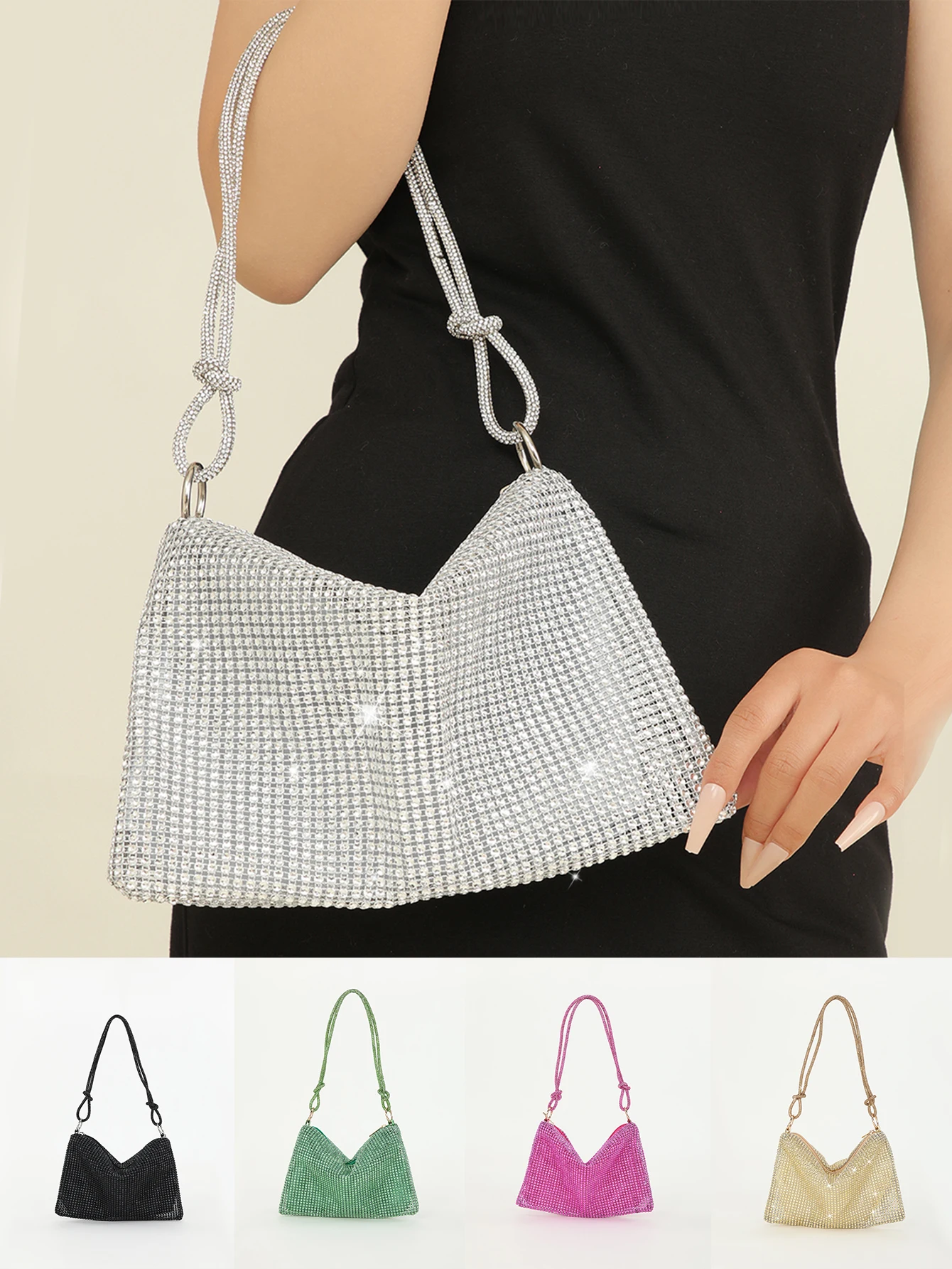 Shiny-rhinestone-woman-handbags-underarm-crescent-evening-bag-suitable ...