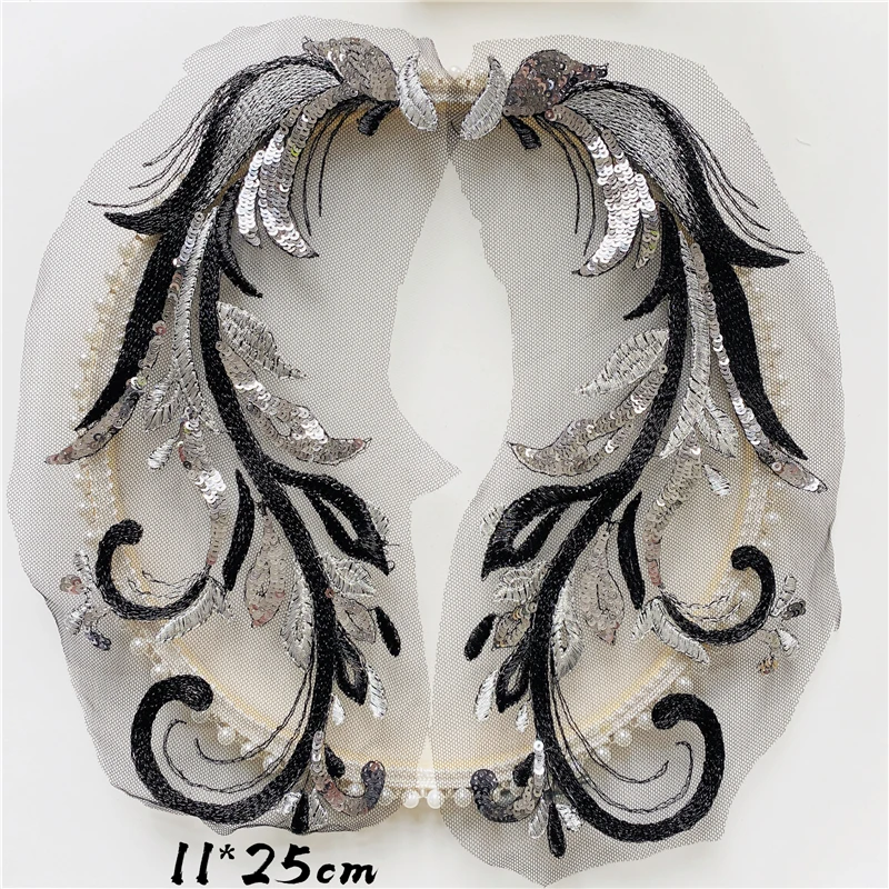 6pcs/lot Colorful Sequin Embroidered Phoenix Tail Pattern Evening Dress ...