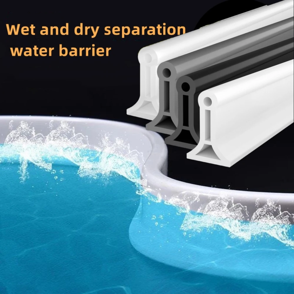 Self-Adhesive Water Stopper Silicone Bendable Shower Water Barrier ...