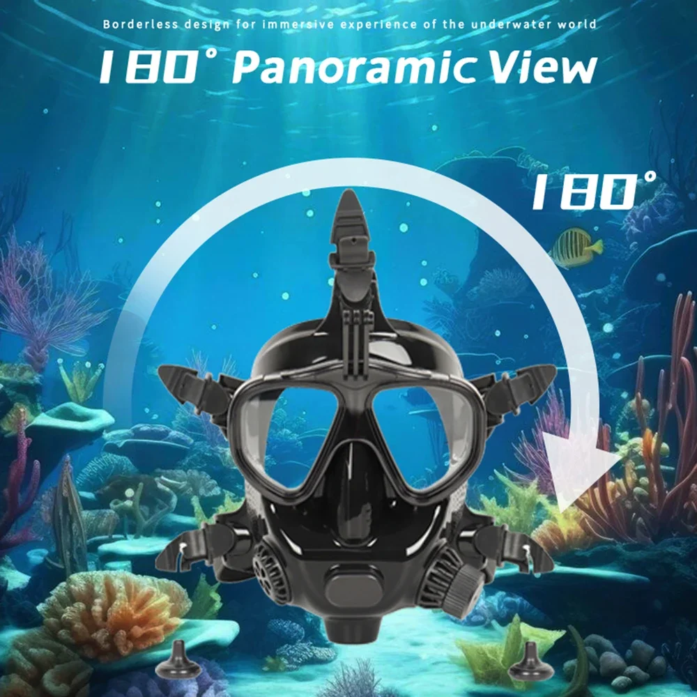 Full Face Diving for Adults Goggle Anti Fog Leakproof 180° Panoramic ...