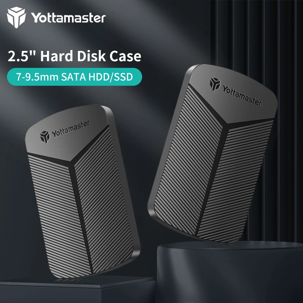 Yottamaster HDD 2.5" Hard Drive Enclosure SATA to Type-C HDD SSD Hard ...