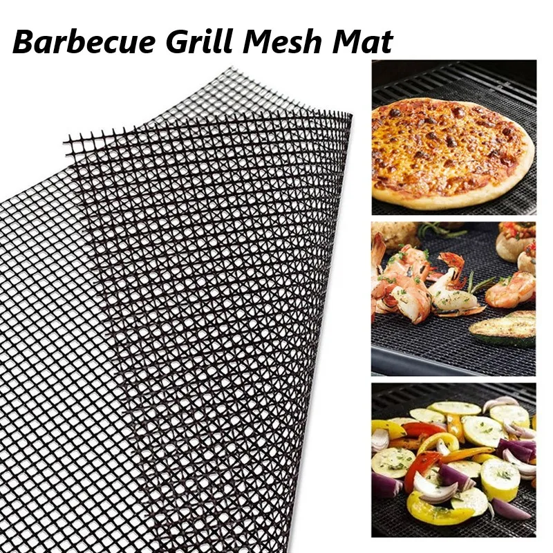 Non-stick-Barbecue-Mesh-Mat-Reusable-Heat-Resistance-BBQ-Baking-Net-Pad ...