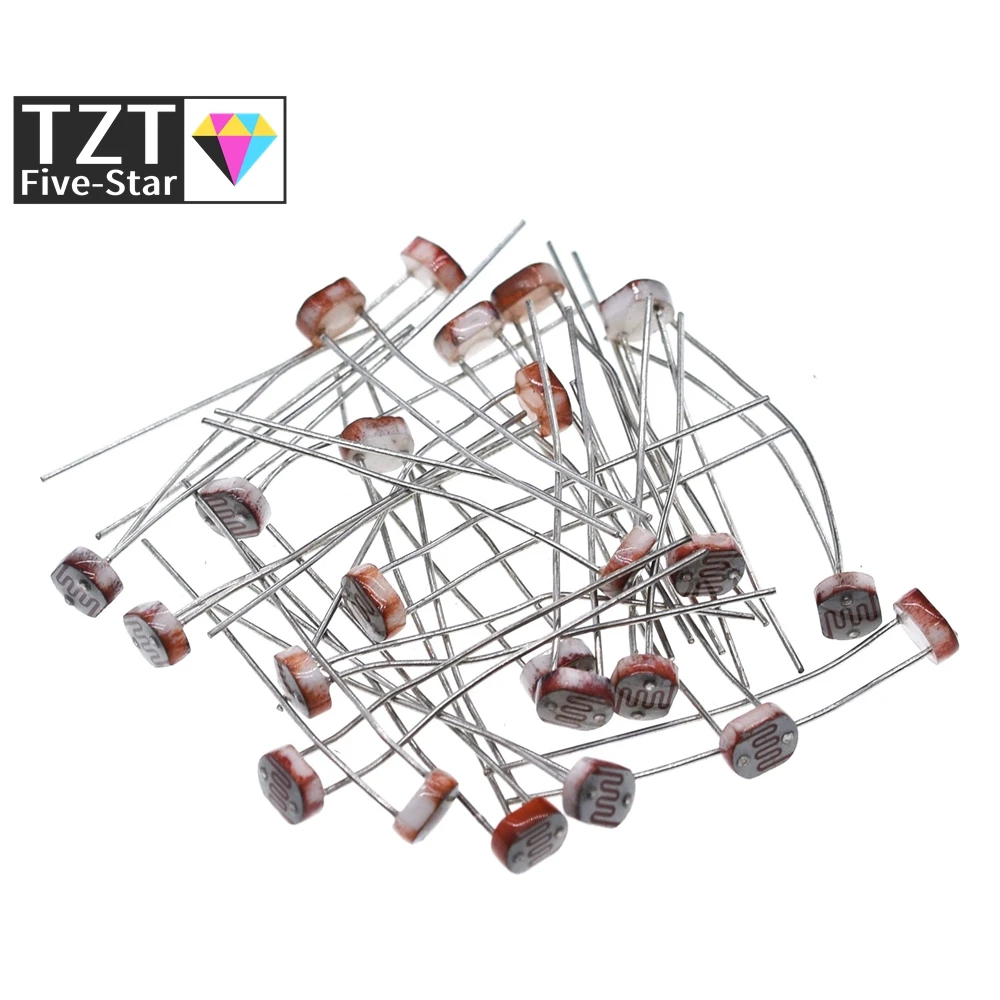 50PCS-LDR-Photo-Light-Sensitive-Resistor-Photoelectric-Photoresistor ...