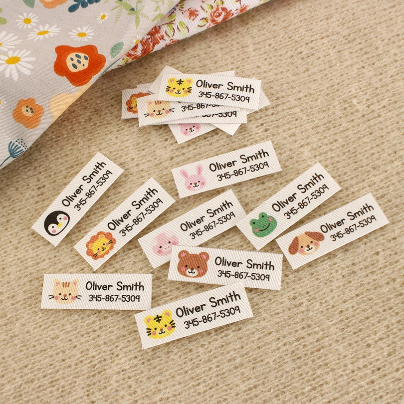 Custom Strijken Labels, School Labels, Gepersonaliseerde Namen, Dier ...