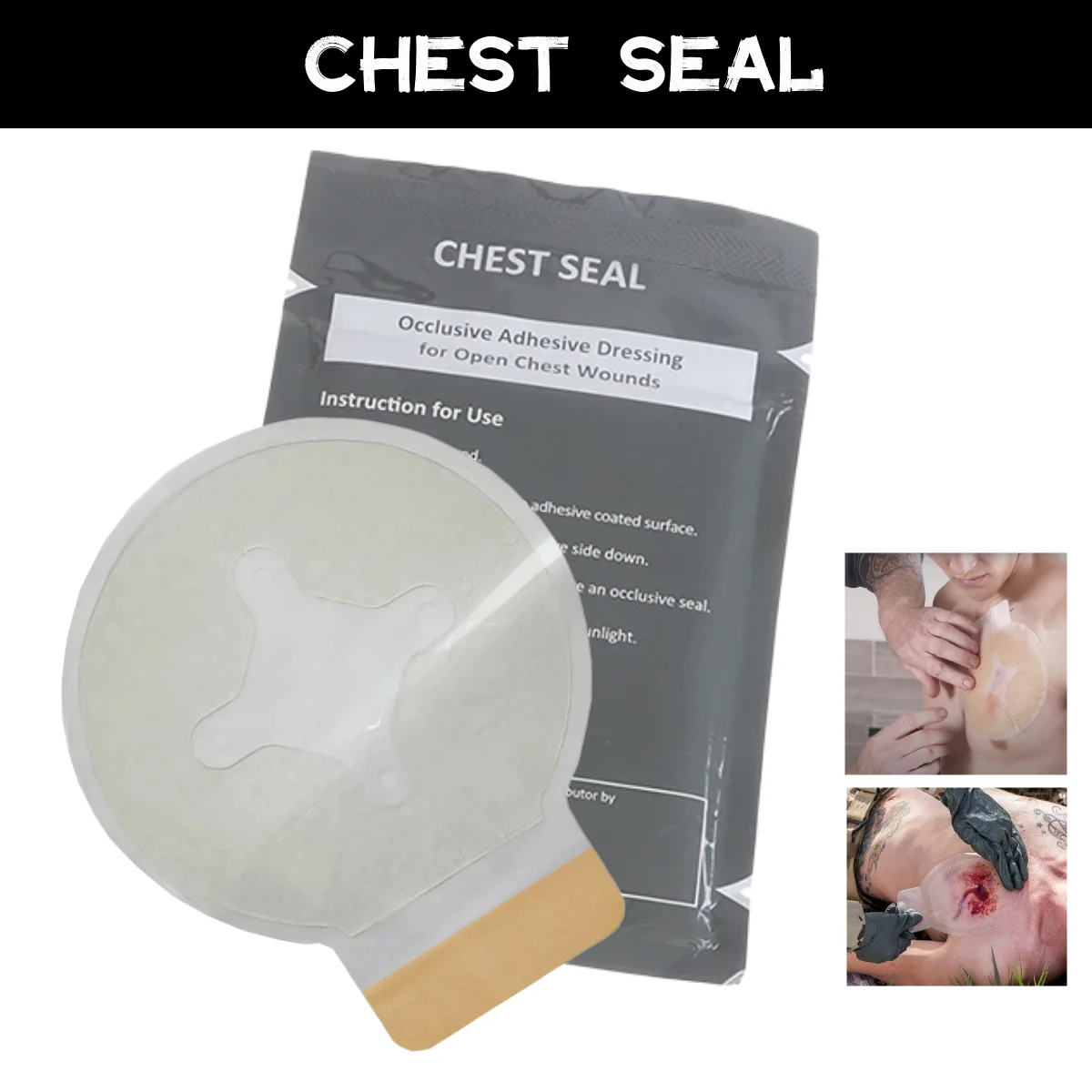 Chest-Seal-Quick-Useful-Wound-Emergency-Dressing-Bandage-First-Aid-Kit ...