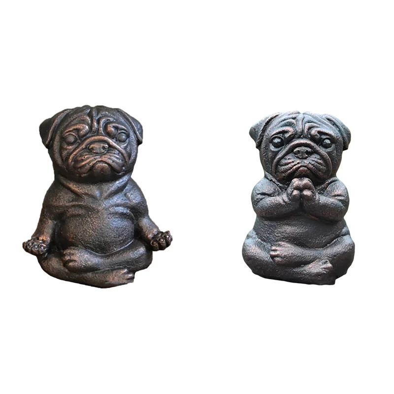 Meditation-Dog-Statue-Yoga-French-Bulldog-Statue-Realistic-Resin-Pug ...