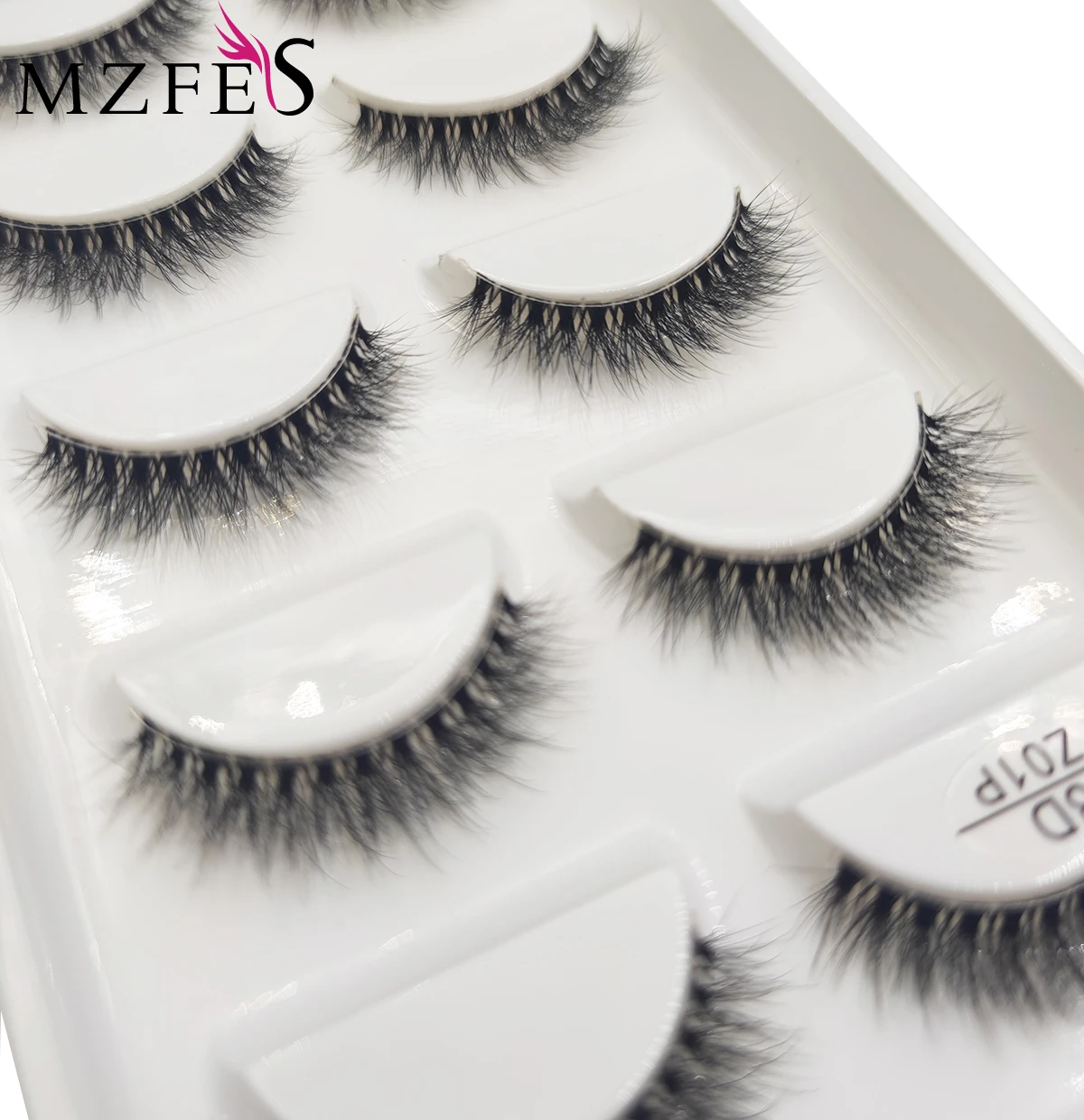 5 Pairs Transparent 3d Mink Eyelashes Natural Clear False Eye Lashes ...