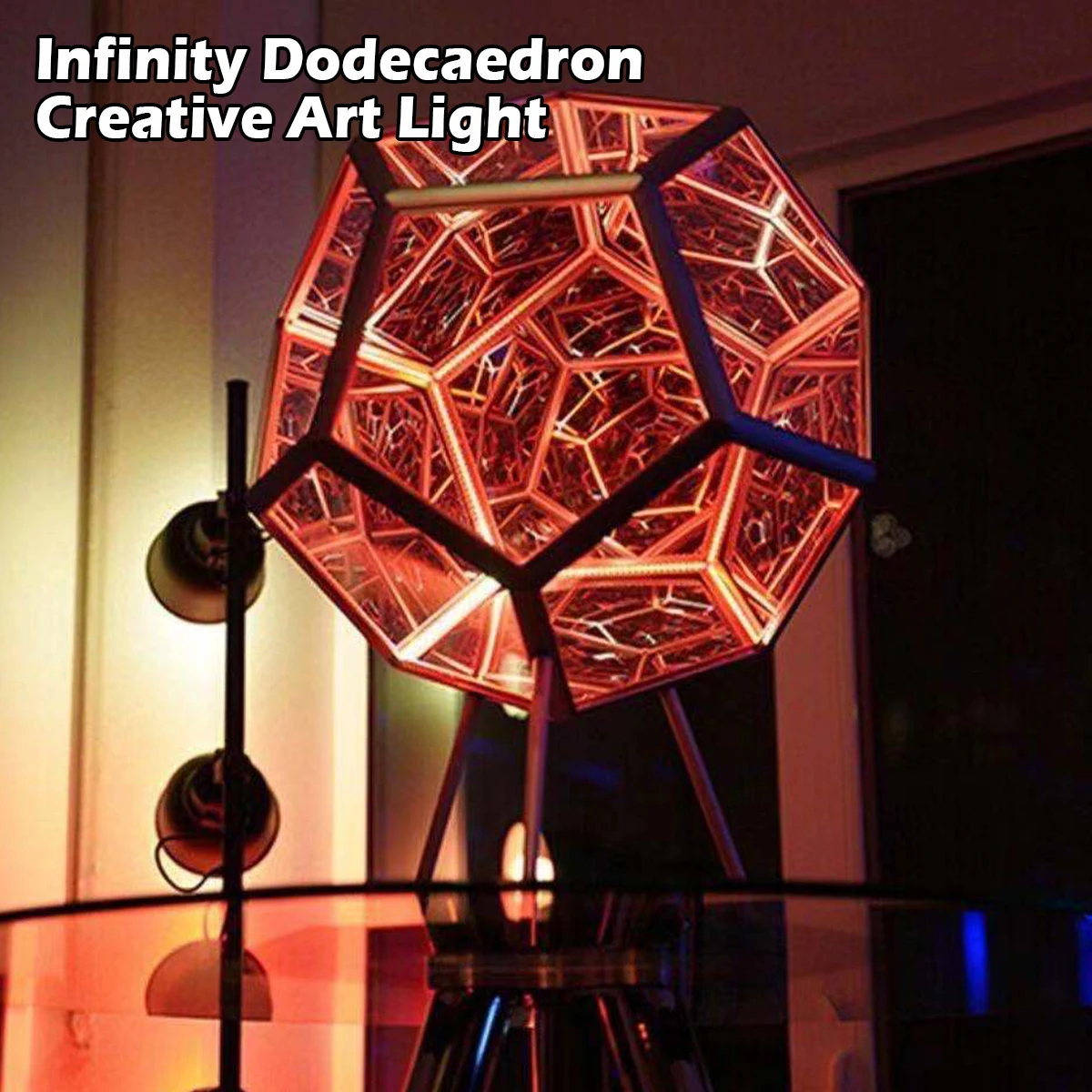 Creative-LED-Infinity-Dodecahedron-Color-Art-Night-Light-Geometry ...