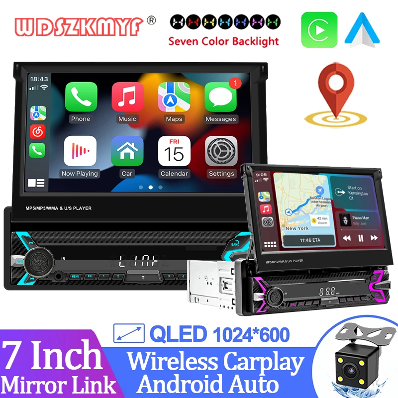 Universal-7-Inch-Wireless-Carplay-Android-Auto-Multimedia-GPS-Car-radio ...