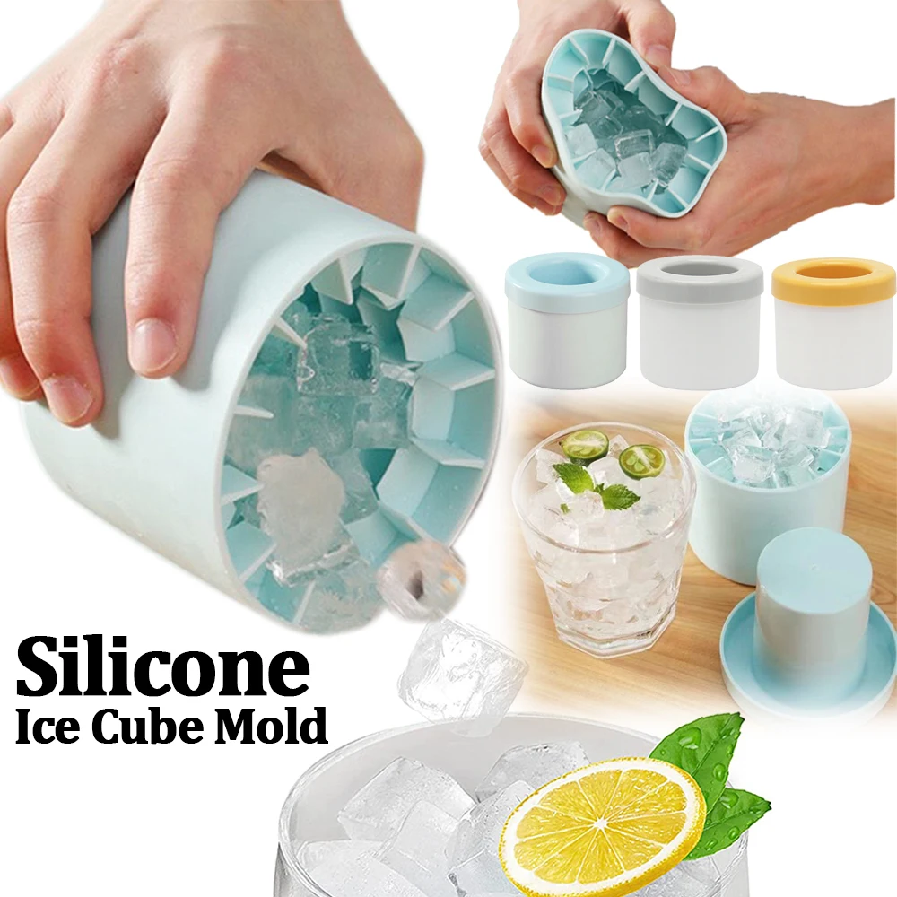 Cylinder-Silicone-Ice-Cube-Mold-Quickly-Freeze-glace-Silicone-Ice-Maker ...