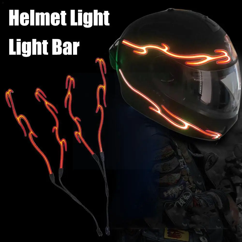 4 in 1 Helmet LED Cold Light Mod Kit Bike Helmet Lamp Bar Luminous ...