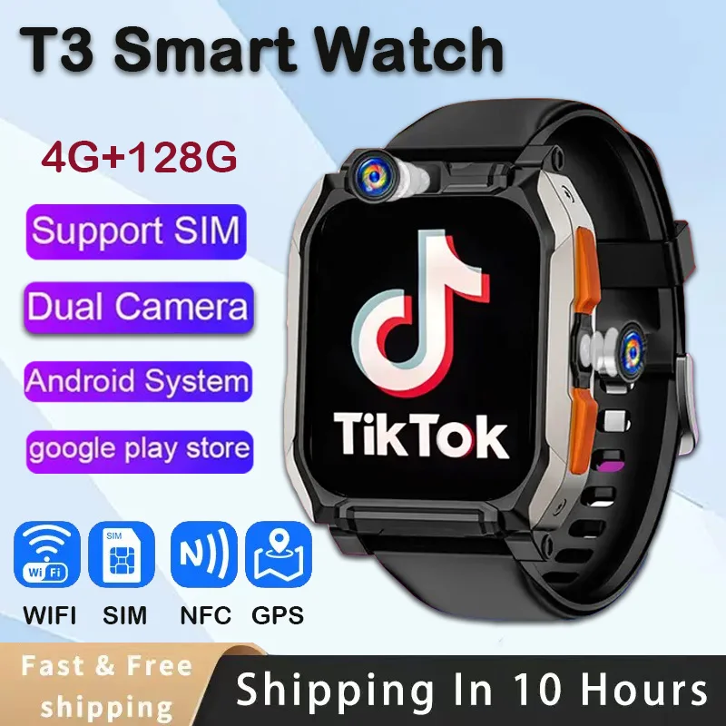 128G-T3-Smart-Watch-5MP-HD-Dual-Camera-Google-Youtube-Tiktok-Play-Store ...