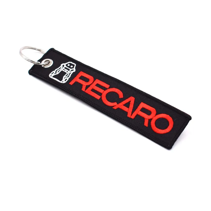 Car Styling Recaro Racing Key Ring Embroidery Keychain Luggage Tag ...