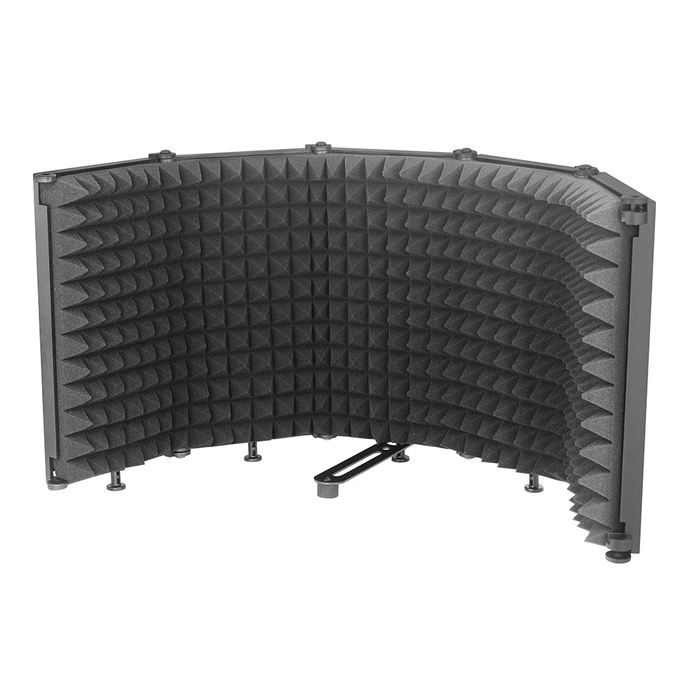 5-Panels-Adjustable-Microphone-Isolation-Shield-Cover-Wind-Screen-Pop ...