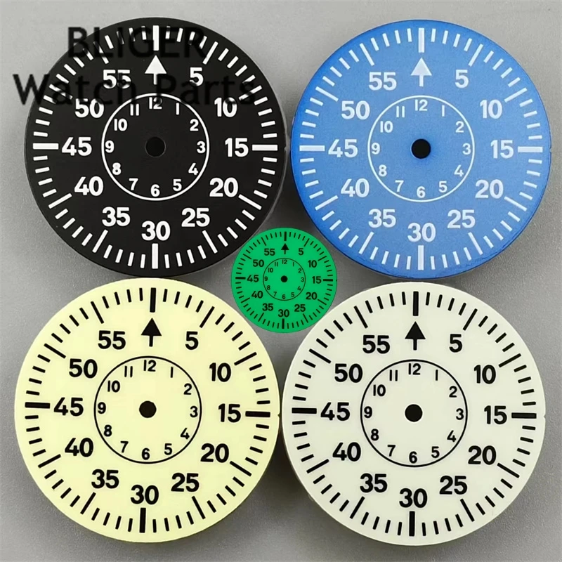 BLIGER-29mm-Full-C3-Green-Luminous-Pilot-dial-Creamy-Blue-Black-NH35 ...