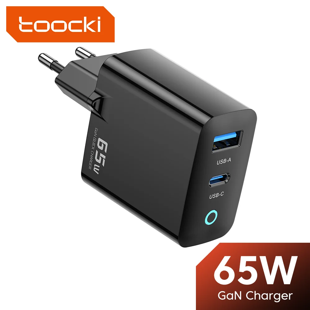 Toocki GaN Charger 65W PD Fast USB Charger 3.0 For Xiaomi 12 iPhone 12 ...