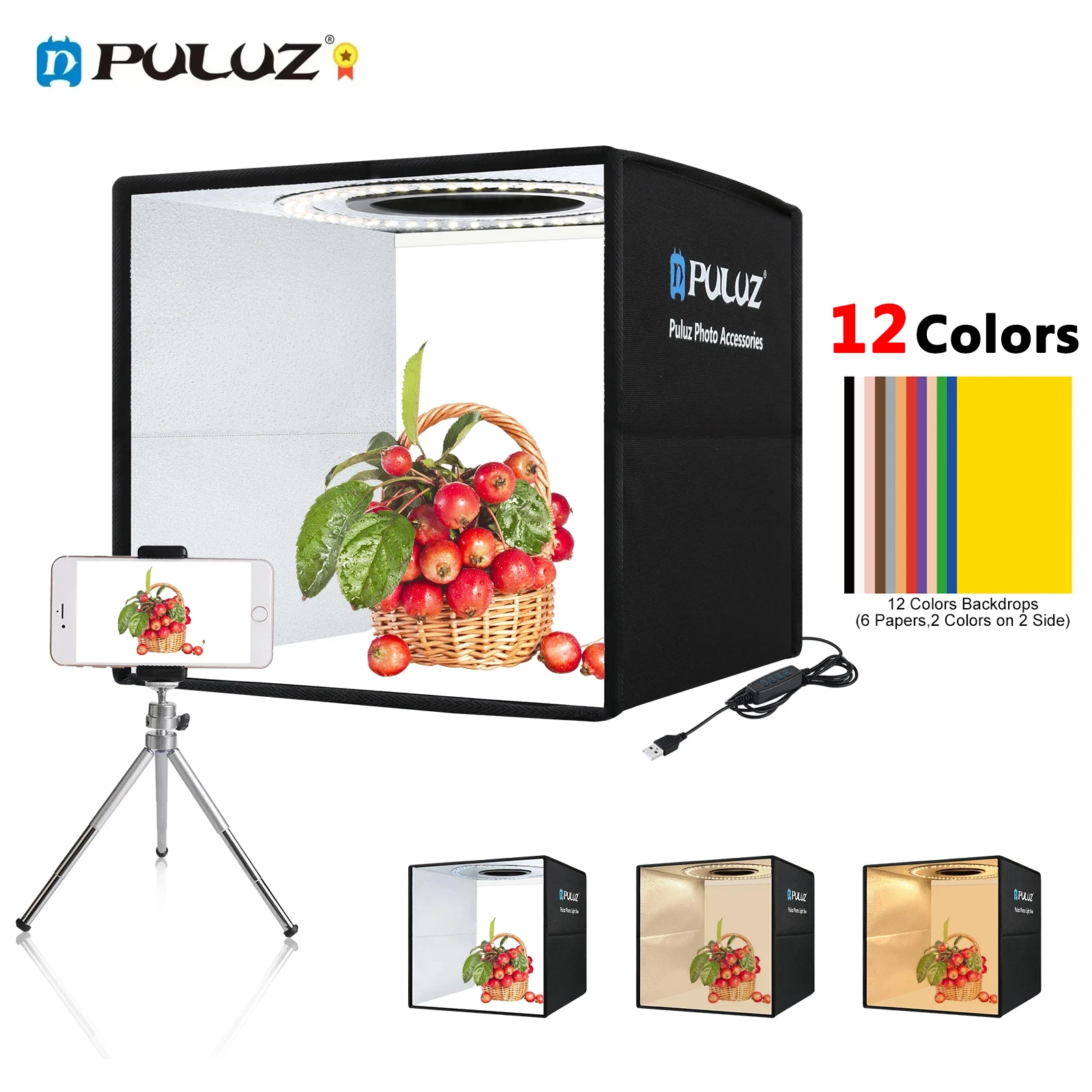 Puluz-Photo-Studio-Box-Photography-Lightbox-Photo-Studio-Shooting-Tent ...