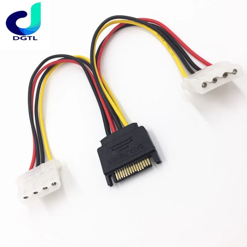 Revolu-o-SATA-para-cabo-de-alimenta-o-IDE-Cabo-de-alimenta-o-SATA-15Pin ...