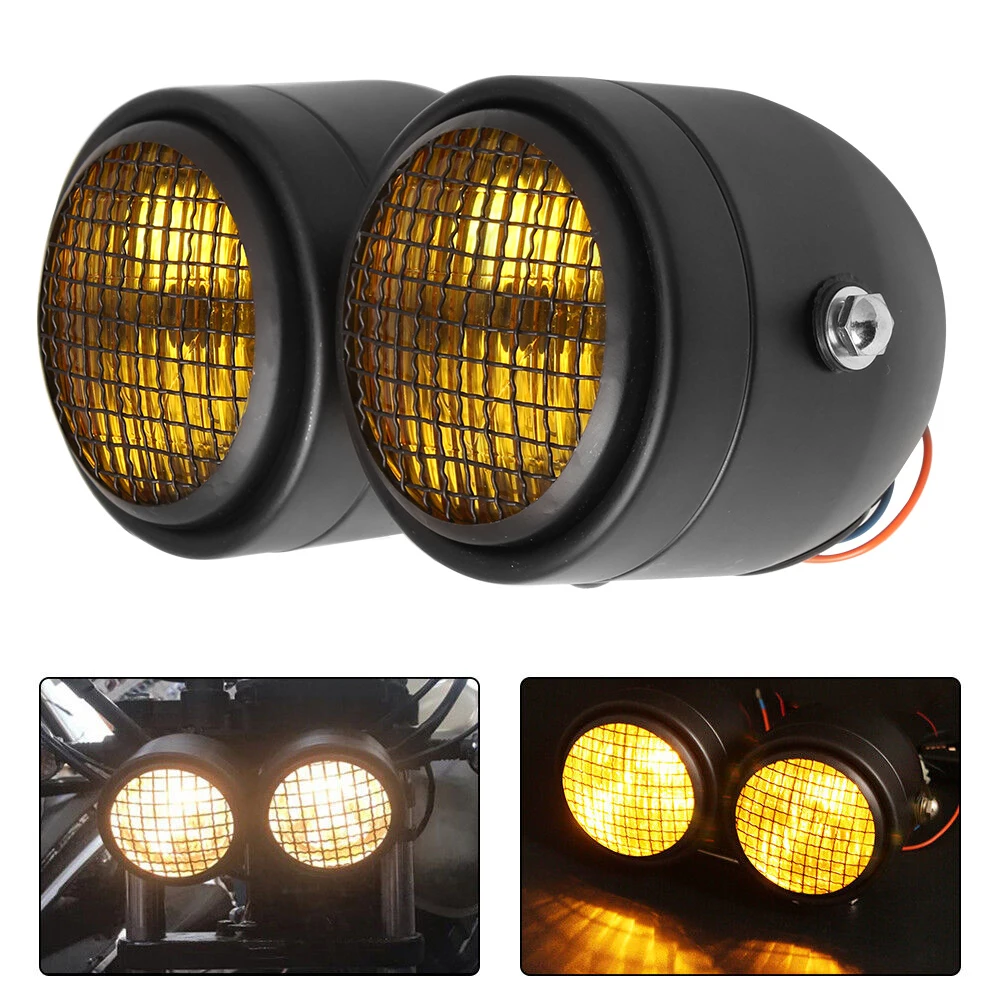 Motorcycle-Twin-Headlight-Double-Dual-Lamp-Street-Fighter-Naked ...