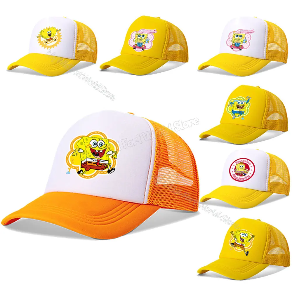 SpongeBob-SquarePant-Boy-Girl-Baseball-Cap-Men-Mesh-Cap-Women-Ponytail ...