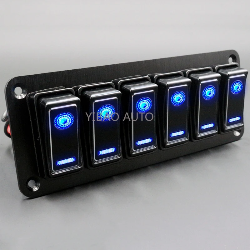 DoubleLED-Switch-For-Car-Auto-Truck-Caravan-Metal-Rocker-Switch-Panel ...